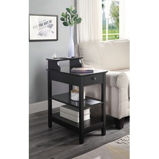 Penelope Black Storage Accent Table with USB - Bed Bath & Beyond - 39408785