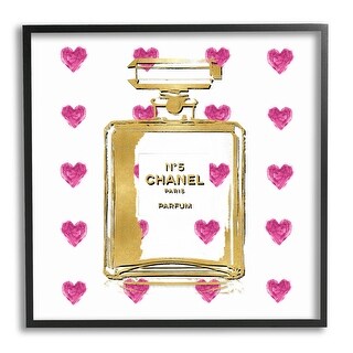 Stupell Hearts Pattern Perfume Bottle Framed Giclee Art by Madeline ...