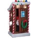 Gemmy Animated Christmas Airblown Inflatable Santa's Outhouse , 6 ft ...