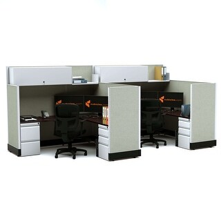 Modular Office Workstations 53-67H 2pack Bullpen Unpowered Cubicles ...