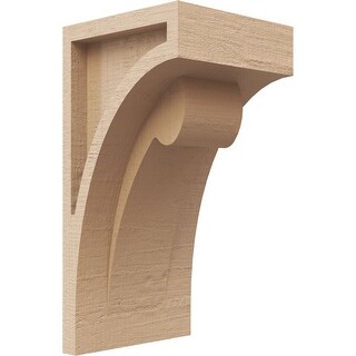 Series 2 Wide Viola Rough Cedar Woodgrain TimberThane Corbel, Primed ...