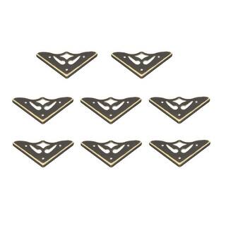 Metal Desk Corner Protectors Edge Guard 36x36x3.3mm Bronze Tone 8pcs ...