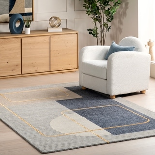 Nuloom Shelley Abstract Striped Wool Area Rug - Bed Bath & Beyond ...