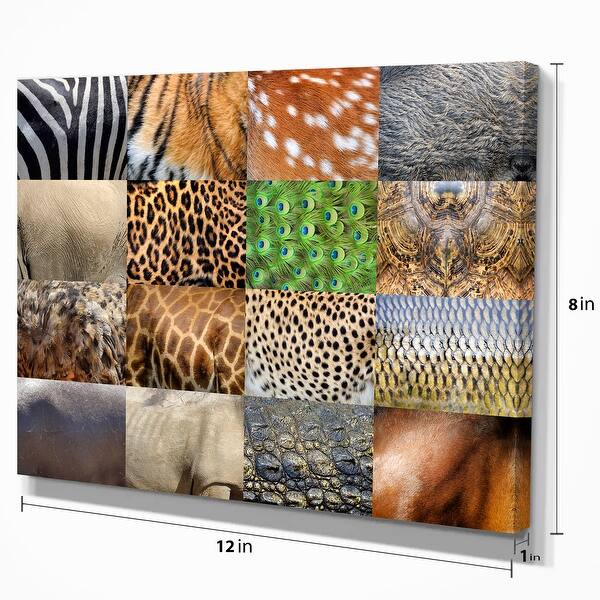 Designart "Real animals skin" Digital Art on wrapped Canvas - Bed Bath ...
