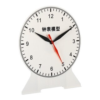 12" x 10" Teaching Clock Learning Time 12 Hour 2 Pointers Geared, White ...