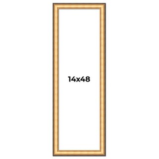 14x48 Frame Gold Plein Aire Solid Wood Picture Frame Width 2 Inches ...