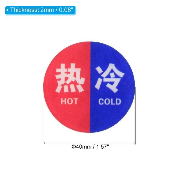 Hot/Cold Water Label 10 Pack Acrylic Integrated Sign Stickers - Red ...