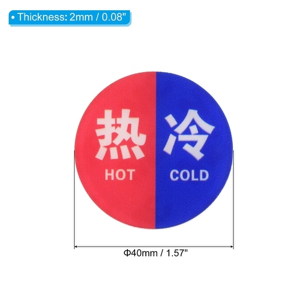 Hot/Cold Water Label 15 Pack Acrylic Sign Red/Blue/White - Bed Bath ...