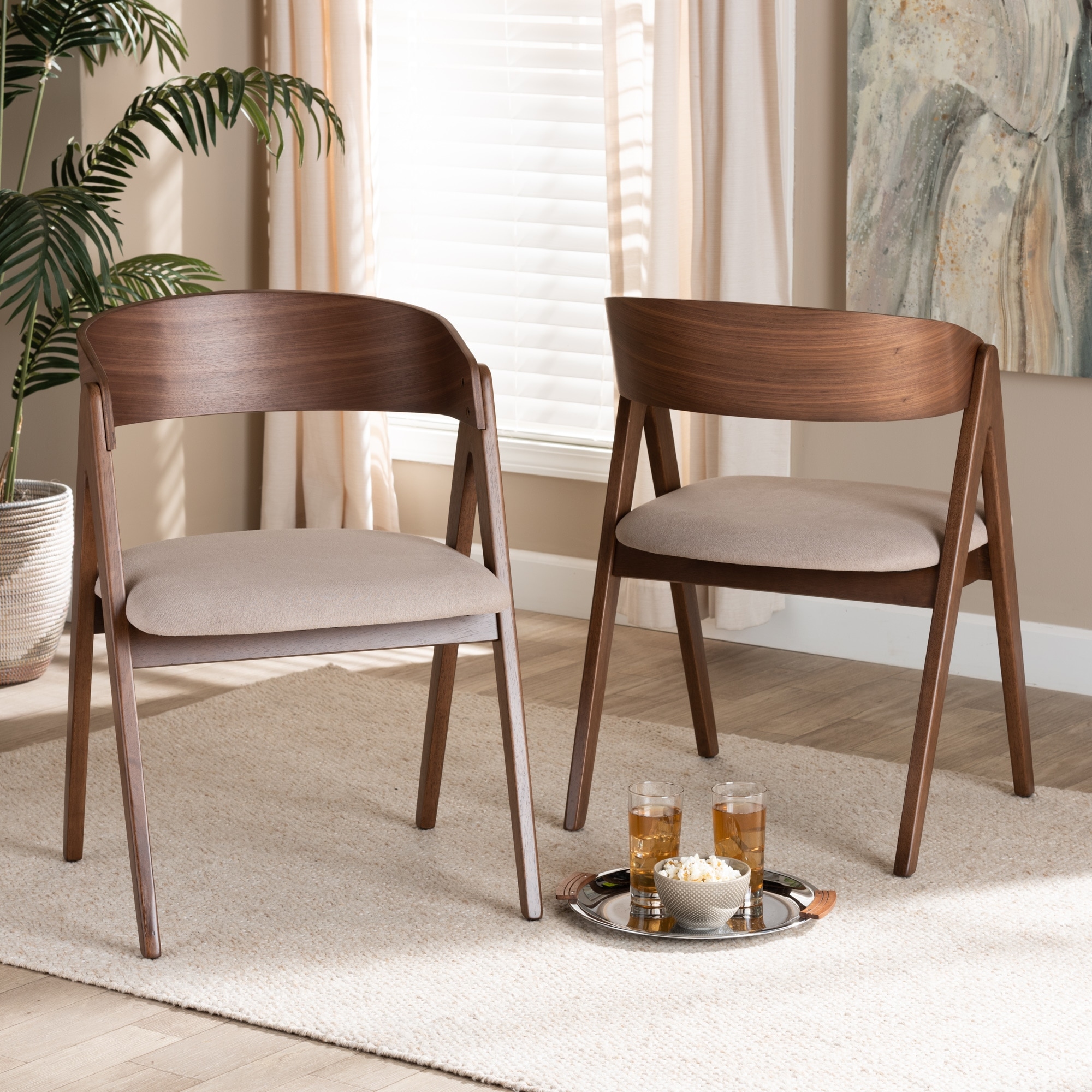Danton Mid-Century Modern Wood Dining Chair Set (2PCs) - On Sale - Bed Bath & Beyond - 34237728