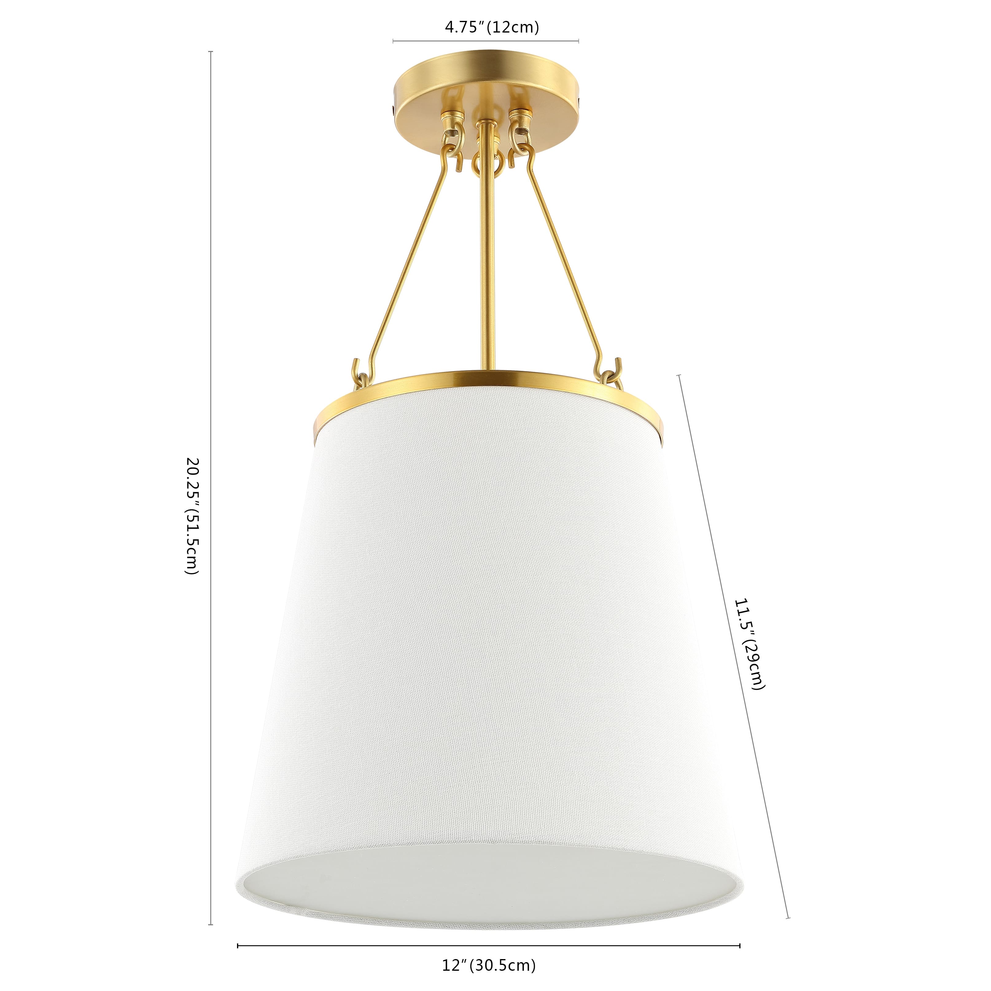 SAFAVIEH Lighting Valor 12-inch Pendant - 12" W x 12" D x 20" H - On ...
