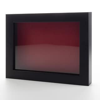 24x30 Shadow Box Frame Painted Black Real Wood with a Red AcidFree ...