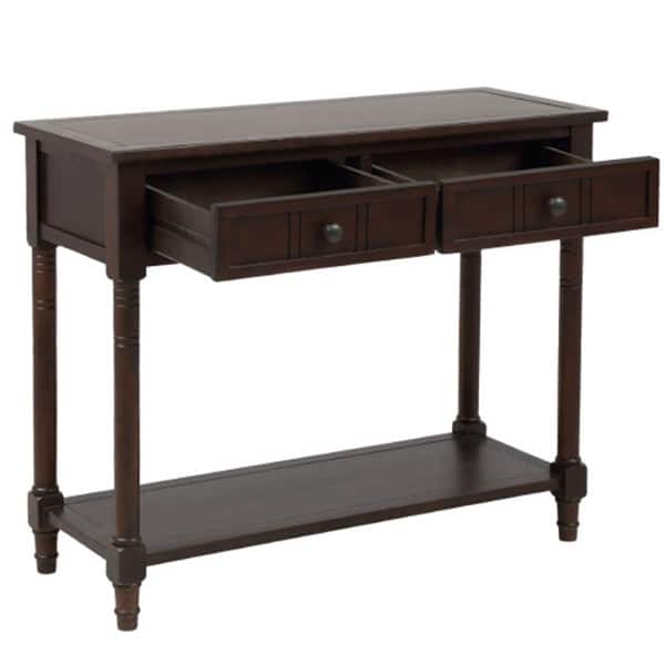 Espresso entryway table solid wood console table dining rooms table ...