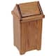 Oak Flip Top Trash Bin - Overstock - 25415834
