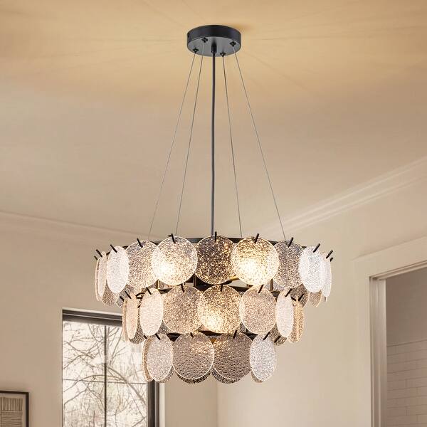 Starsky 6-Light Modern Tier Ceiling Light Contemporary Round Chandelier ...