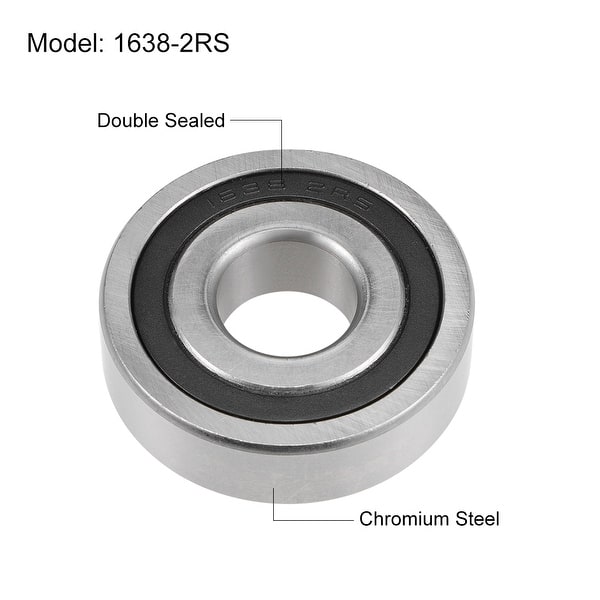 1638-2RS Deep Groove Ball Bearings Z2 3/4 x 2 x 9/16inch Double Sealed ...