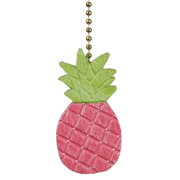 Pretty in Pink Pineapple Ceiling Fan Light Dimensional Pull - Bed Bath ...