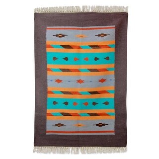 Handmade Dream Stars Wool dhurrie rug (India ) - Big - Bed Bath ...