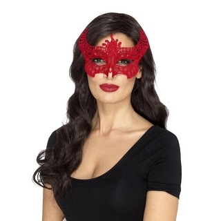21" Red Lace Filigree Devil Women Eye Mask - Bed Bath & Beyond - 29184296