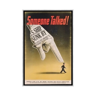 iCanvas "Someone Talked U.S. Ship Sunk By.., American poster designed ...