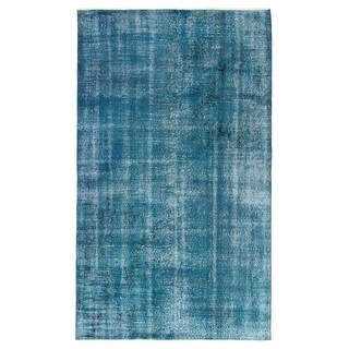ECARPETGALLERY Hand-knotted Color Transition Dark Blue Wool Rug - 5'1 x ...