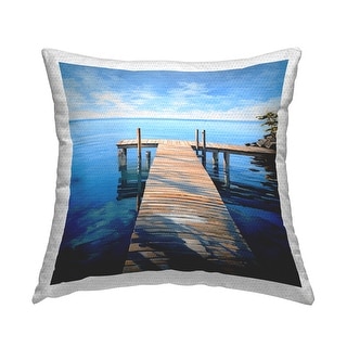 Stupell Seaside Dock Sky Printed Outdoor Throw Pillow Design by Ray ...
