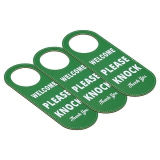 3Pcs Do Not Disturb on Front/Welcome Knock on Back Door Hanger Sign Red ...