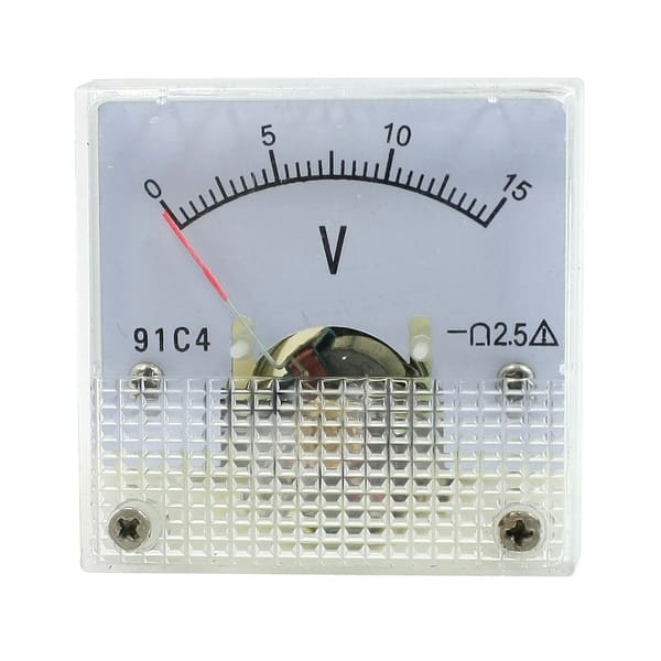 DC 0-15V Class 2.5 Fine Tuning Square Analog Voltage Meter Voltmeter - DC 0-15V - Bed Bath ...
