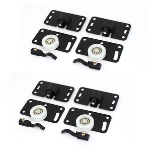 Furniture Wardrobe Sliding Door Rollers 30mm Dia Wheels 4 Set - Black ...