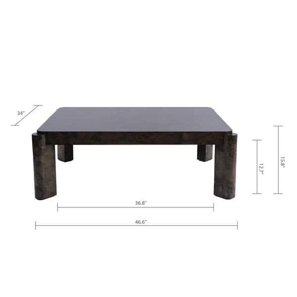 Studio London Chorus 46" Coffee Table with Wood Modern Design - Bed ...