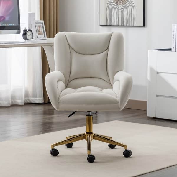 Modern Home Office Adjustable Swivel Task Desk Arm Chair with Wheels ...