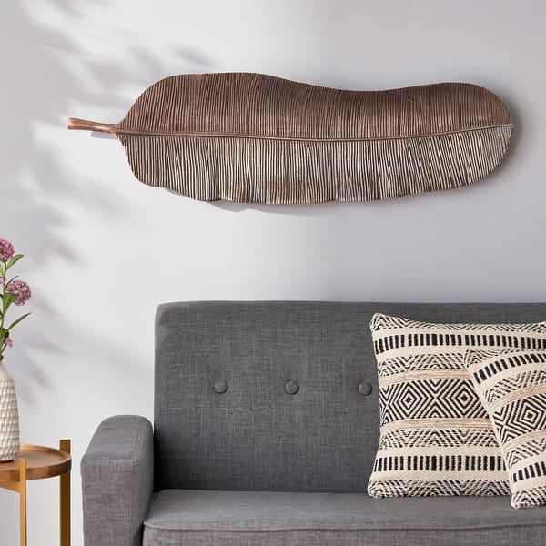 Lyerly Indoor Aluminum Handcrafted Large Leaf Wall Decor by Christopher ...
