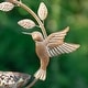 Glitzhome 25"H Faux Copper Patina Finish Hummingbird Birdfeeder - Bed ...