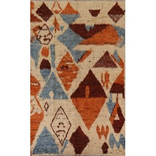 Geometric Tribal Moroccan Berber Area Rug Wool Hand-knotted Carpet - 6 ...