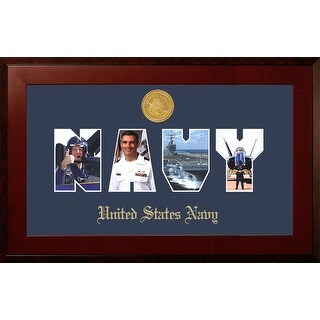 Patriot Frames Navy Collage Photo Honors Frame with Gold Medallion ...