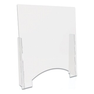 Counter Top Barrier, 31.75" x 6" x 36", Polycarbonate, Clear, 2/Carton ...