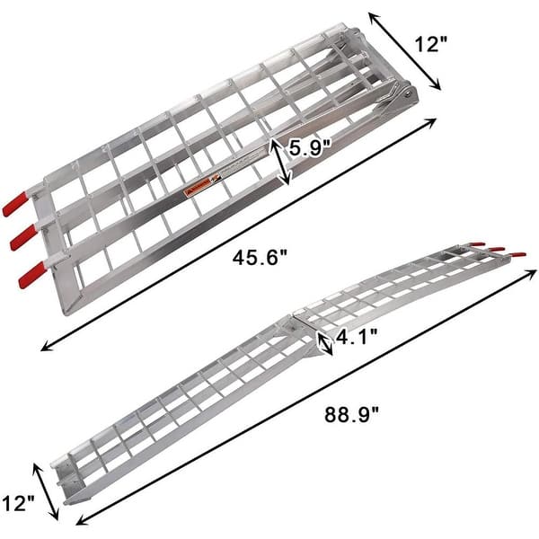 Folding Pickup Truck Aluminum Ramps, 1500 LBS Powersports Loading Ramps ...