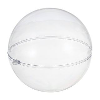 Plastic Ornaments Ball, Craft Ball Clear 4.72" with Hook Pack of 6 ...