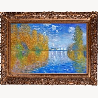 Claude Monet 'Autumn at Argenteuil' Hand Painted Oil Reproduction - Bed ...