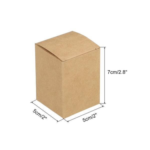 Paper Cardboard Boxes Gift Paper Box Brown 2x2 x2.75 Inch for Gift Wrap ...