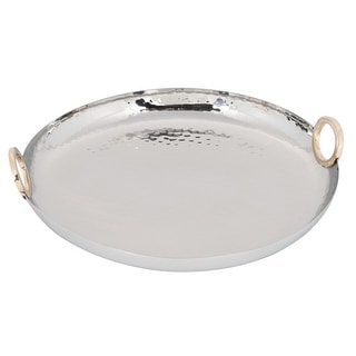 Elegance Hamilton Round Tray - Stainless Steel - Bed Bath & Beyond ...