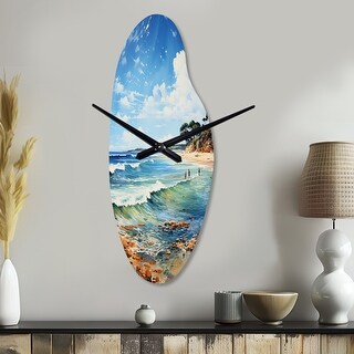 Beach Photo Coastal Impressions VII - Coastal Beach Wall Clock in Cloud ...