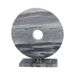 6 Inches Marble Disk with Rectangular Base, Gray - Bed Bath & Beyond ...