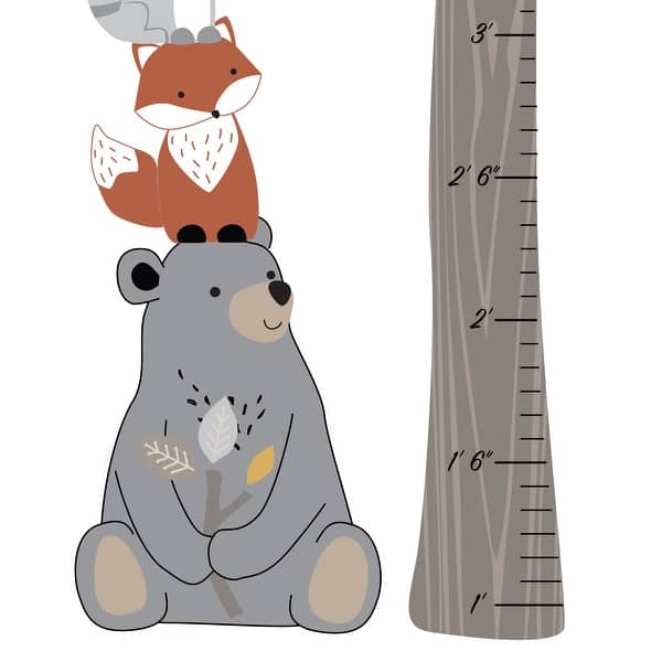 Lambs & Ivy Woodland Forest Tree with Animals Kids Growth Chart Wall ...