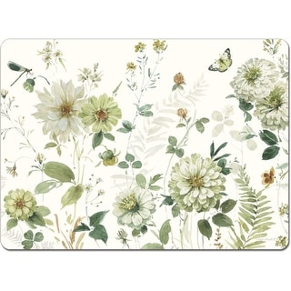 Green Fields Premium Decorative Hardboard Cork Back Tabletop Placemats ...