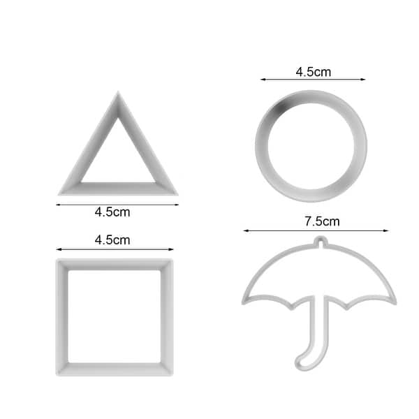 1 Set Squid Game Umbrella Shape Cookie Cutter Diy NonStick Aluminium ...