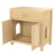 Cat Litter Box Enclosure, Hidden Cat Furniture with Scratching Board ...