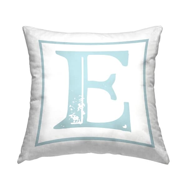 blue letter cushion