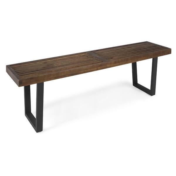 Fresno Outdoor Acacia Dining Bench by Christopher Knight Home - N/A ...