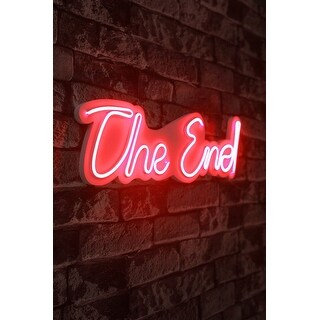 19.7" Novelty The End Led Neon Sign Wall Décor - 0.8" x 19.7" x 6.3 ...