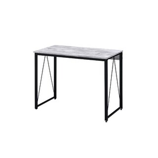 Zaidin Writing Desk Antique White Black Finish - Bed Bath & Beyond ...